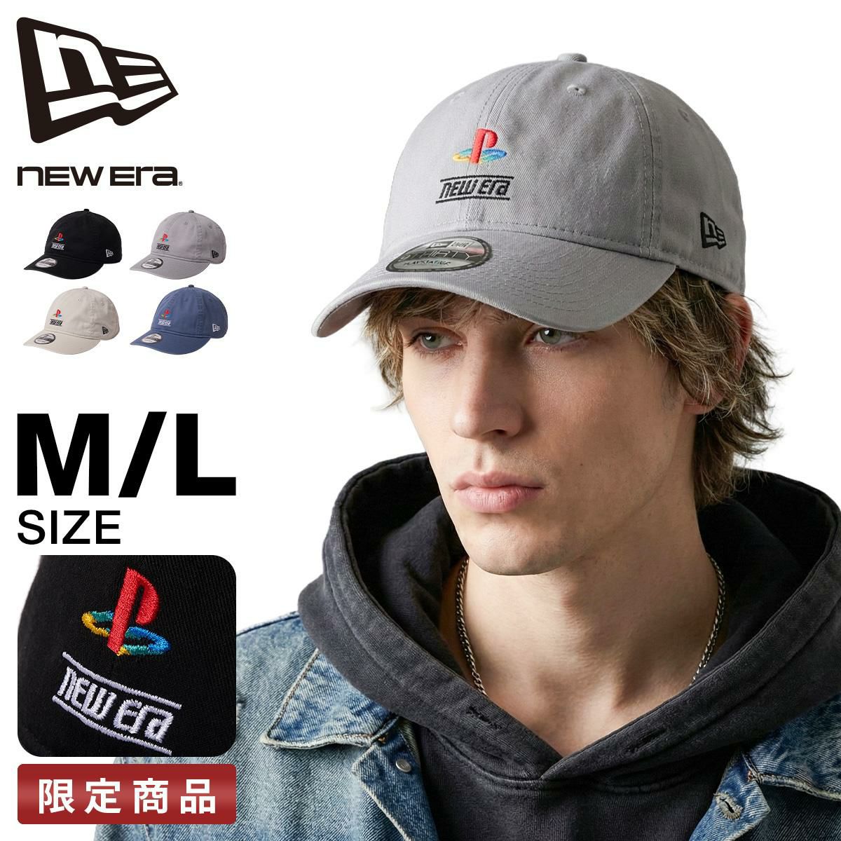 新商品/ニューエラジャパン/ニューエラ/Play Station【LTD】/930 PLAYSTATION PSFM NE LOGO/キャップ ...